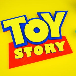 Toy Story Logo 3D Printed Logo Pbs Kids 3D Printing Kids TV Toy Pretend ...