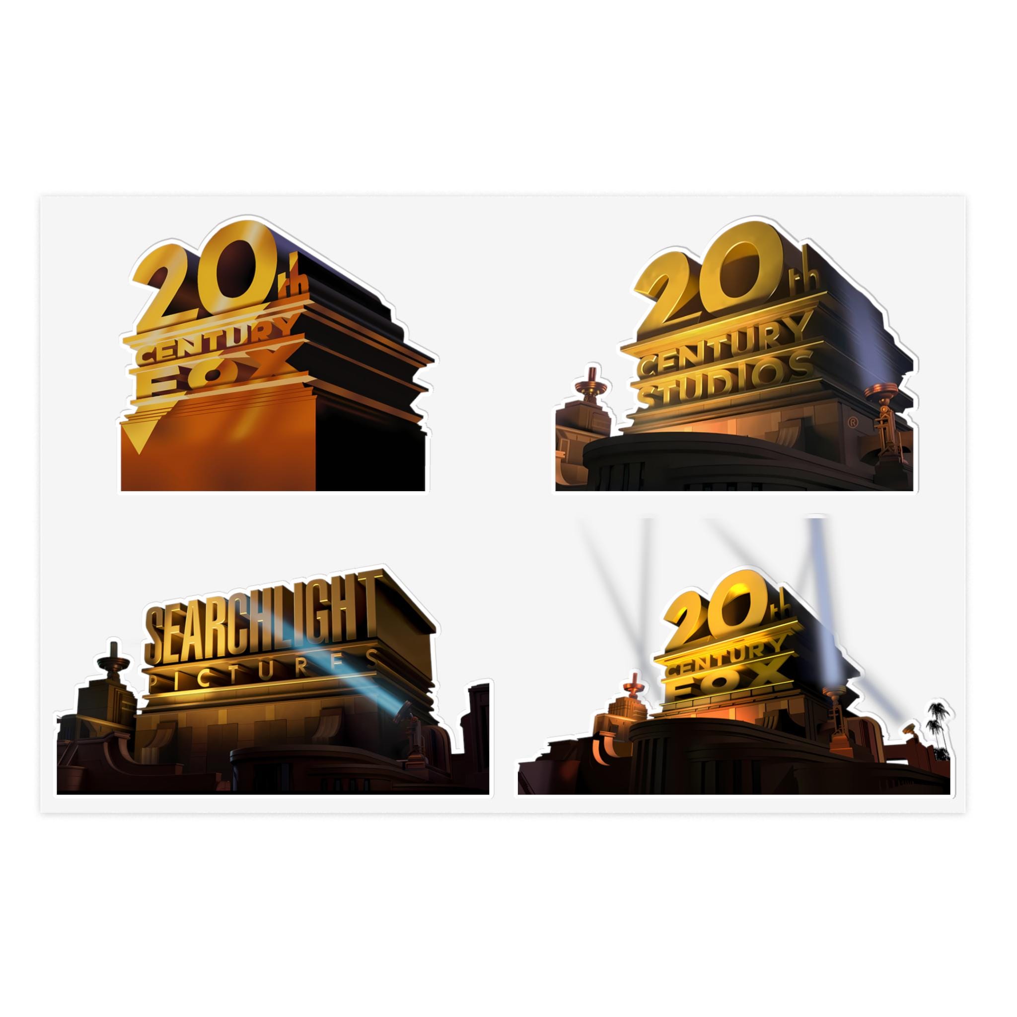 4 Stickers 20th Century Fox Sticker Logo 20th Century Studios Toy ...