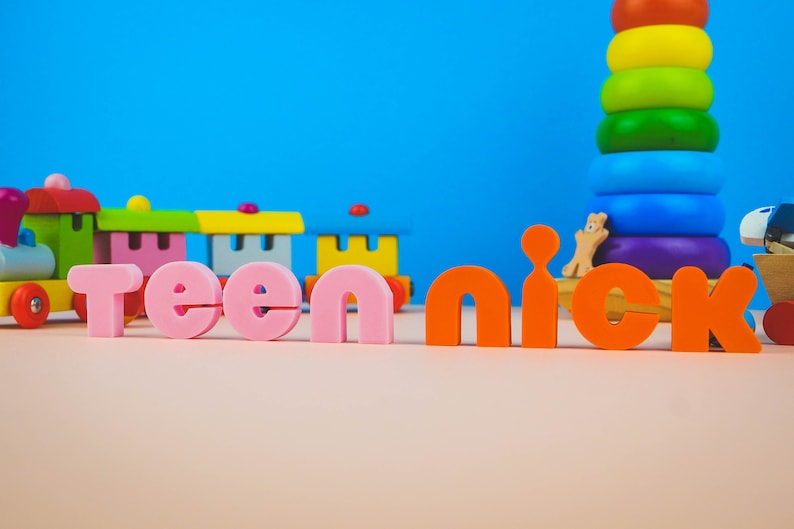 Teen Nick Letters 3D Printed Logo Pretend Play Kids Toy Nickelodeon ...