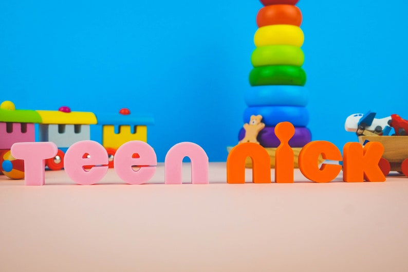 Teen Nick Letters 3D Printed Logo Pretend Play Kids Toy Nickelodeon ...