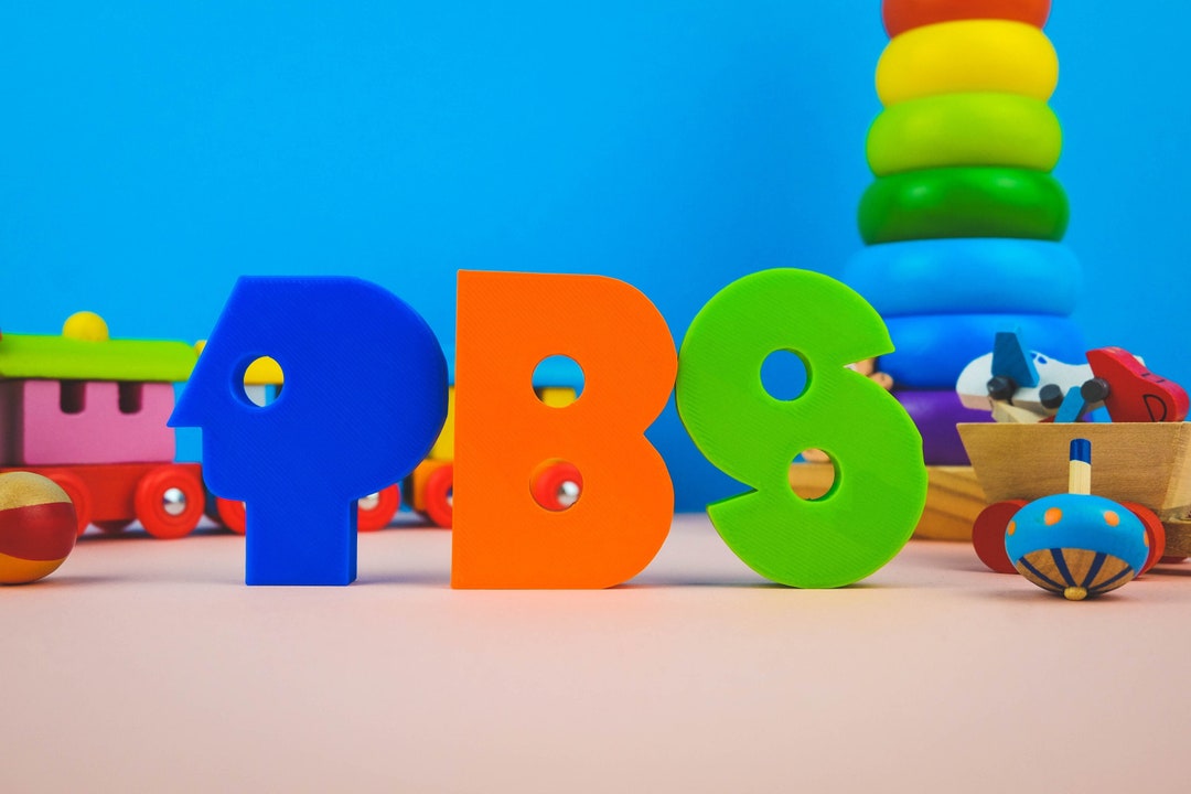 PBS Letters 3D Printed Logo Pbs Kids 3D Printing Kids TV Toy Pretend ...