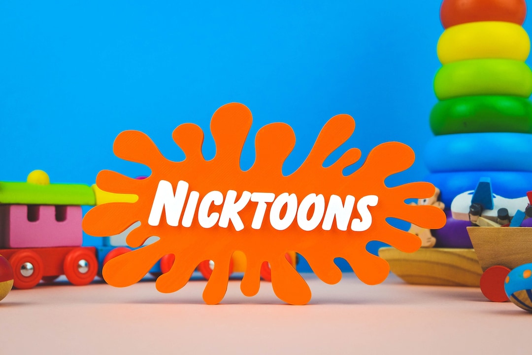 Nickelodeon Nicktoons TV Logo Nick Junior Jr 3D Printed Stand Door Sign ...