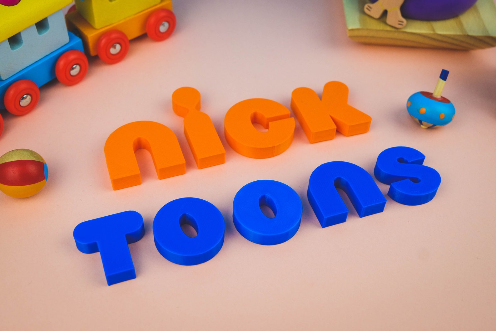 Nick Toons Letters 3D Printed Logo Pretend Play Kids Toy Nickelodeon ...