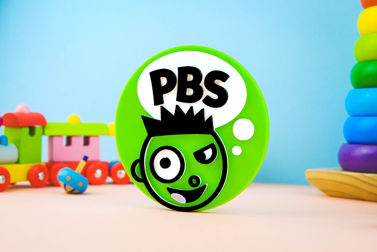 PBS Kids 3D Printed Logo Dash Dot Kid Toy Gift Pretend Play 3D - Etsy