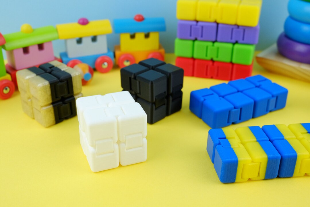 Original Fidget Toy Infinity Cube Stress Reliever 3D Printed Gadget ...