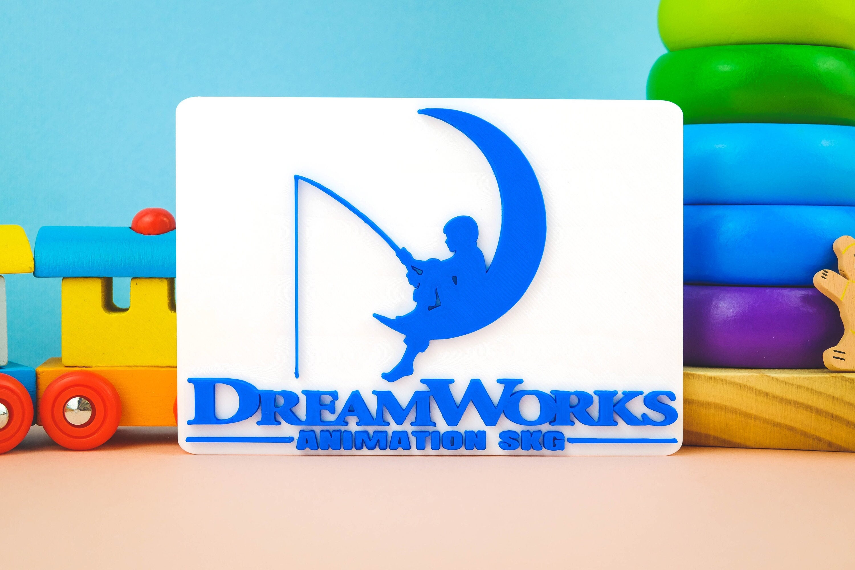Dreamworks Logo 3D Printed Pretend Play Kids Toy 3D Printing - Etsy ...