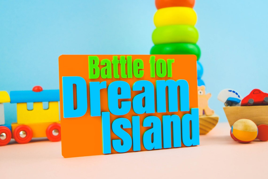 BFDI Battle for Dream Island Logo 3D Printed Pretend Play Kids Toy 3D ...