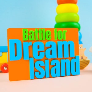 BFDI Battle for Dream Island Logo 3D Printed Pretend Play Kids Toy 3D ...