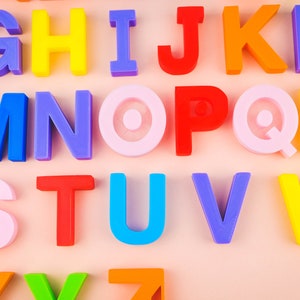 TVOKIDS Uppercase Alphabet 3D Printed Letters Logo 3D Printing Custom ...