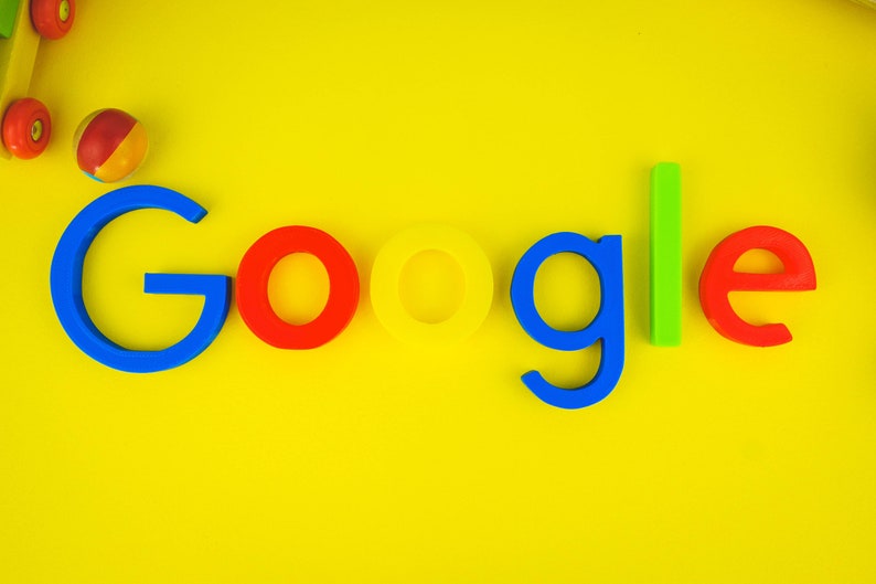 Google Letters Logo 3D Printed Pretend Play Kids Toy 3D Printing Warner ...