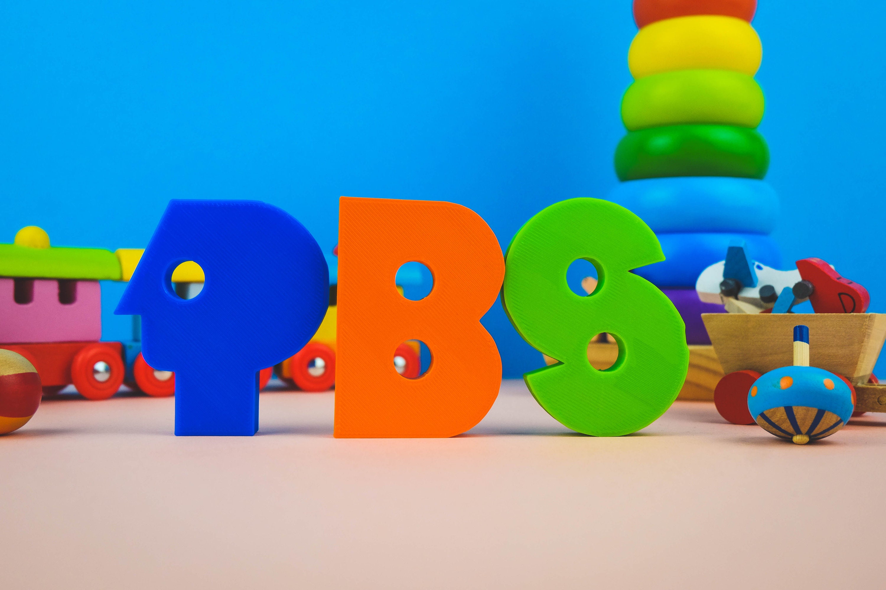 PBS Letters 3D Printed Logo Pbs Kids 3D Printing Kids TV Toy - Etsy Israel