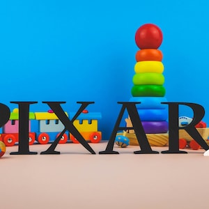 Pixar Playable Set 3D Printed Logo Pretend Play Pixar Letters Luxo Lamp ...