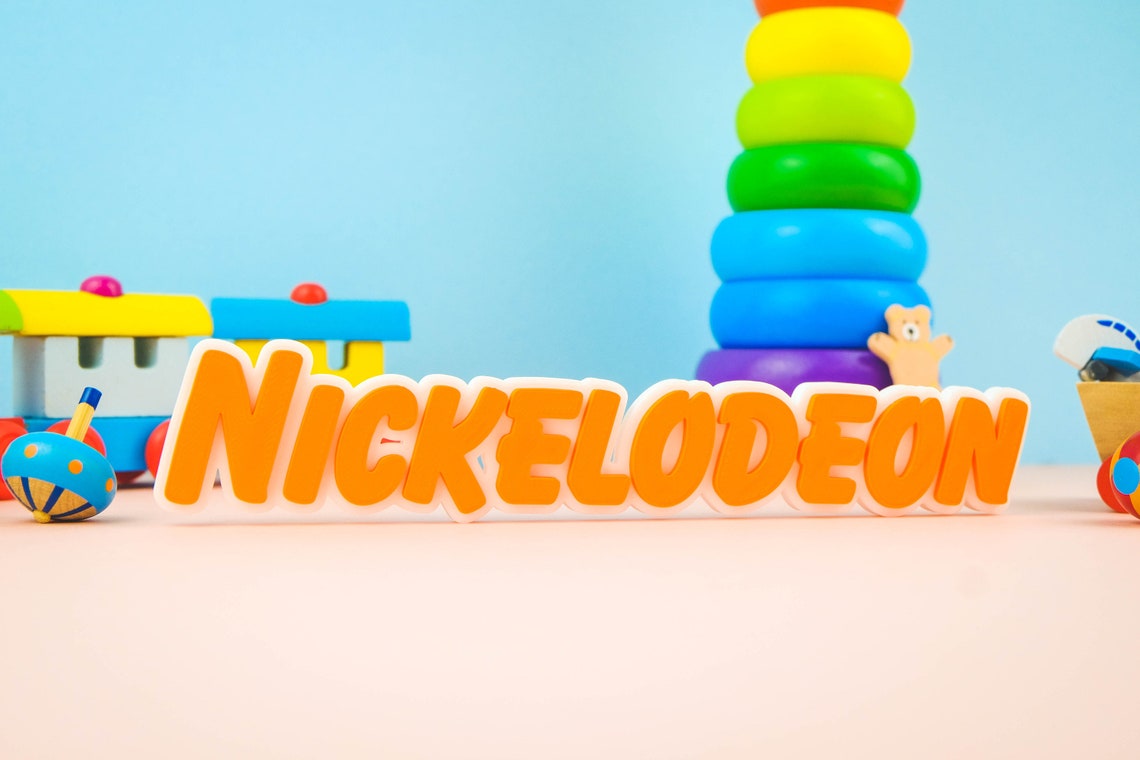 Nickelodeon Logo Stand 3D Printed Kids Toy Gift Pretend Play Door Sign ...