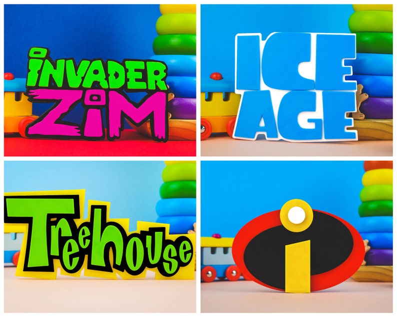 Invader Zim Logo Ice Age Logotype Treehouse Sign Decor the - Etsy Australia