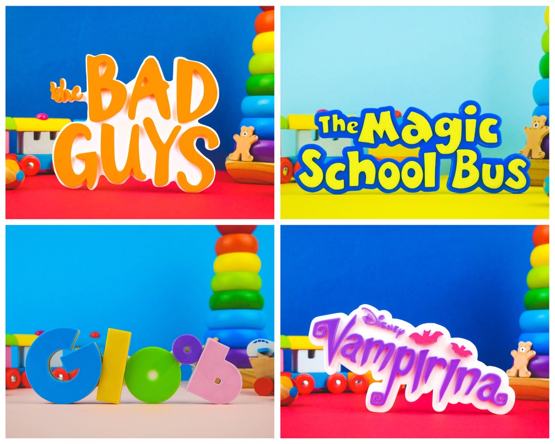 The Bad Guys Logo, the Magic School Bus, Gloob, Vampirina, 3D Printed ...