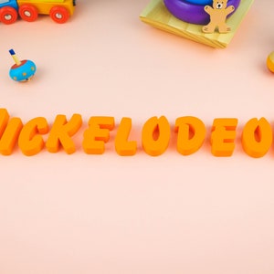 Nickelodeon Letters 3D Printed Logo Pretend Play Kids Toy Nick Toons ...
