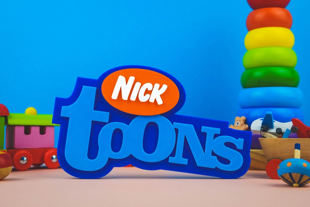 Nicktoons 2005 Nickelodeon TV Logo Nick Junior Jr 3D Printed Stand Door ...