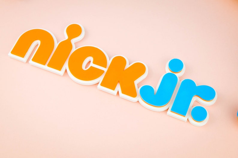 Nick Jr Logo Stand 3D Printed Kids Toy Gift Pretend Play Nickelodeon ...