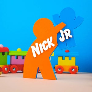 Nick JR Father & Son 3D Printed Logo Clasic Version Nickelodeon Junior ...