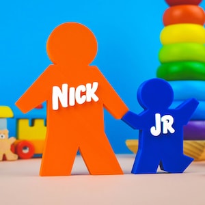 Nick Jr 3D Printed Logo Clasic Version Nickelodeon Junior - Etsy