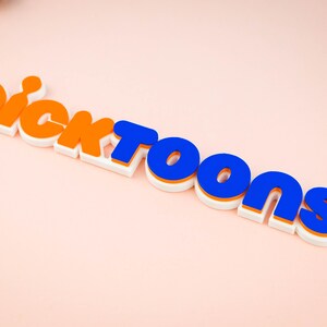 Nick Toons Logo Stand 3D Printed Kids Toy Gift Pretend Play Nickelodeon ...