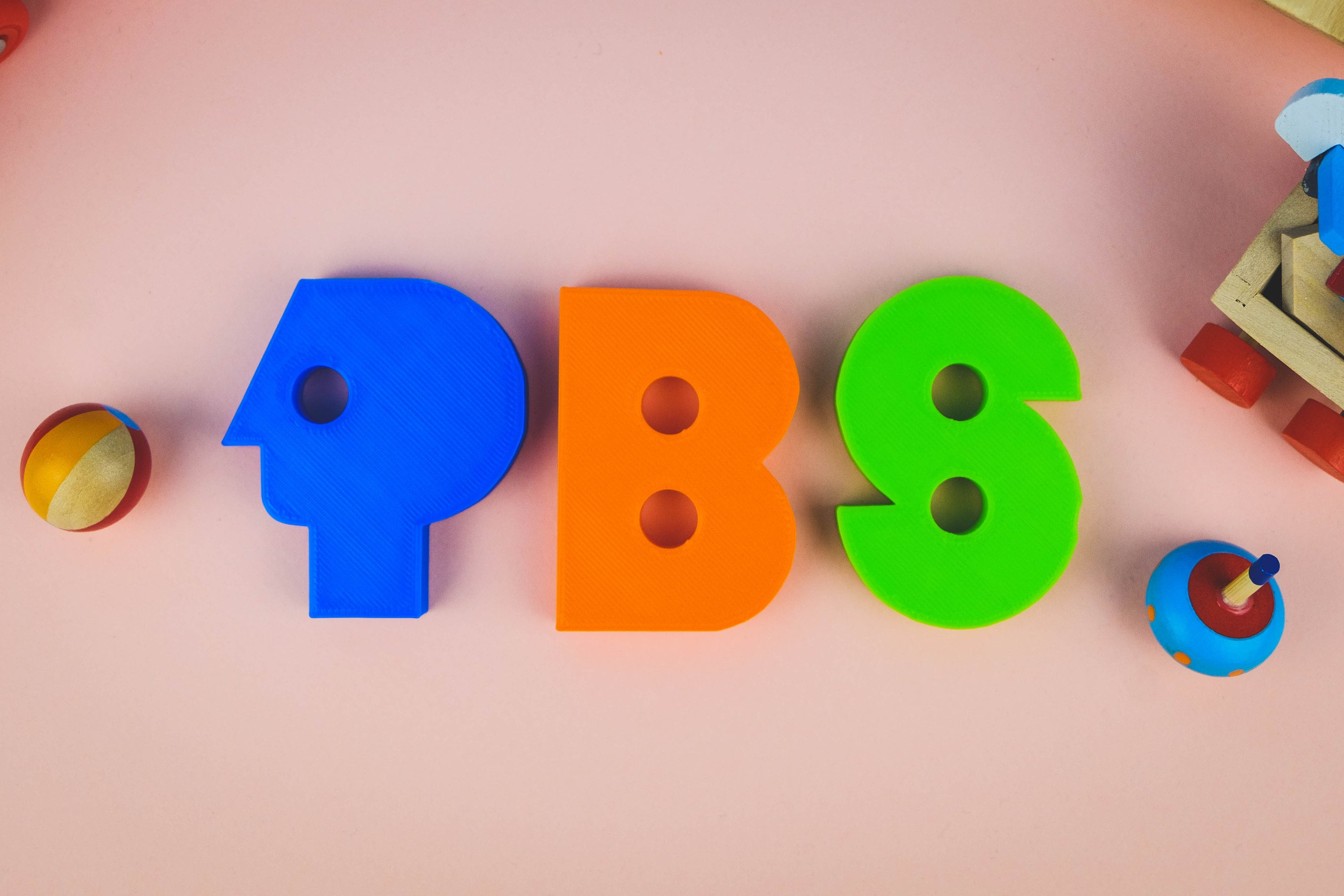 PBS Letters 3D Printed Logo Pbs Kids 3D Printing Kids TV Toy - Etsy Israel