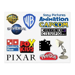 12 Movie Logos Stickers, Sticker Sheet, Vinyl Stickers, Warner Bros WB ...