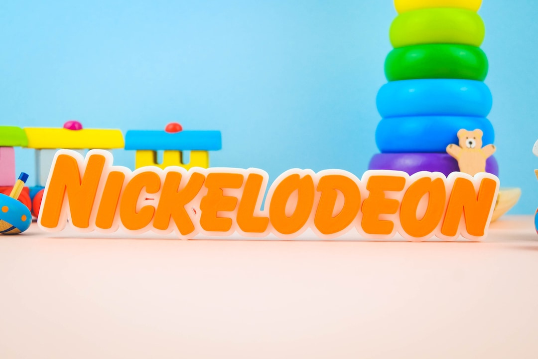 Nickelodeon Logo Stand 3D Printed Kids Toy Gift Pretend Play Door Sign ...
