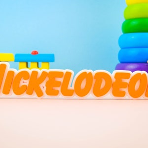 Nickelodeon Logo Stand 3D Printed Kids Toy Gift Pretend Play Door Sign ...
