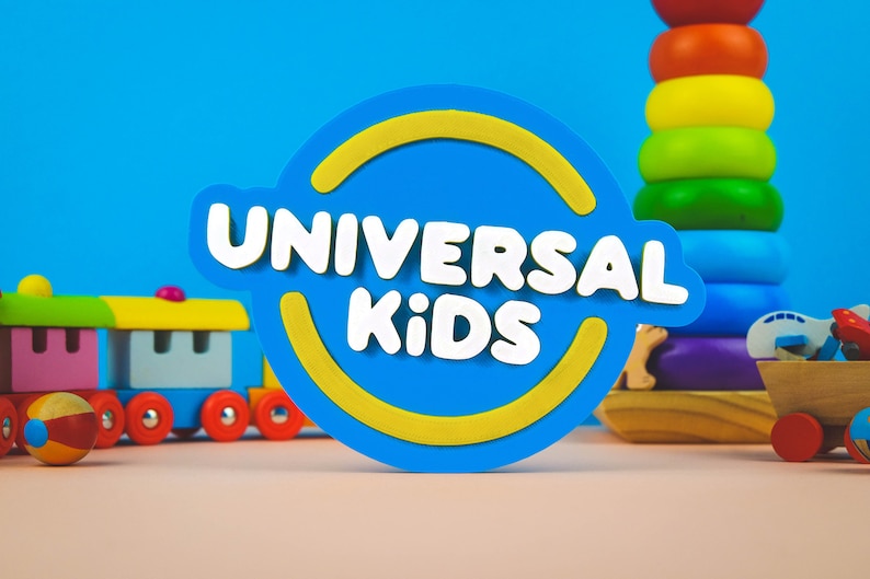 Universal Kids Logo 3D Printed Pretend Play Kids Toy 3D - Etsy