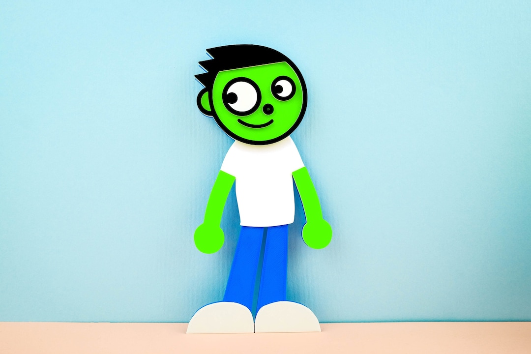 Dash Figure PBS Toy Character 3D Printed Custom Gift Logo PBS Kids 20th ...