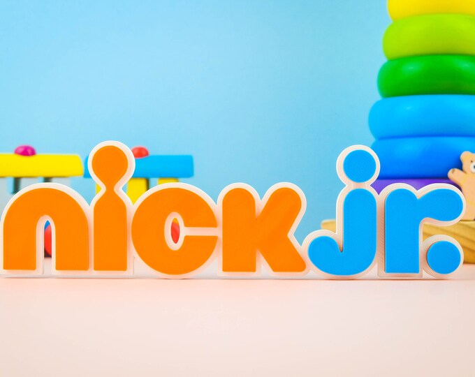 Nick Jr Logo Stand 3D Printed Kids Toy Gift Pretend Play Nickelodeon ...