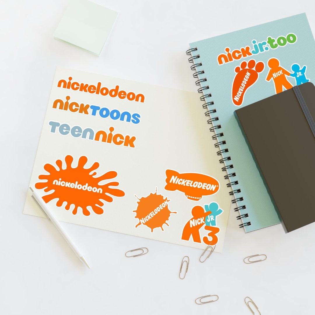 10 Nickelodeon Themed Stickers, Sticker Sheet, Vinyl Stickers, Nick ...