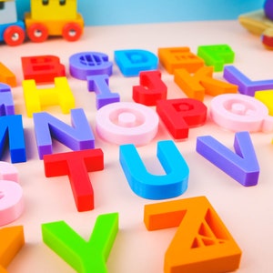 TVOKIDS Uppercase Alphabet 3D Printed Letters Logo 3D Printing Custom ...