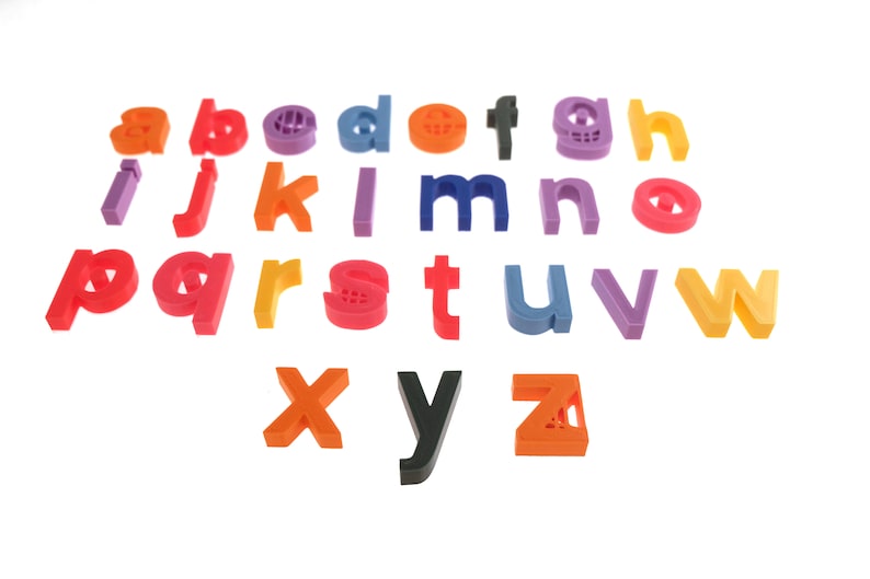 TVOKIDS Lowercase Alphabet 3D Printed Letters Logo 3D Printing Custom ...