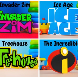 Invader Zim Logo, Ice Age Logotype, Treehouse Sign Decor, the ...