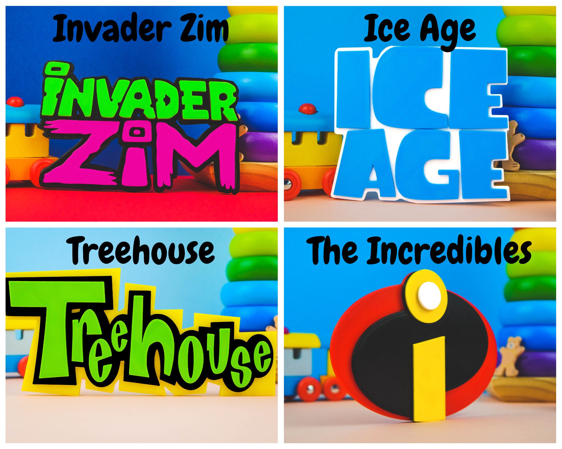 Invader Zim Logo Ice Age Logotype Treehouse Sign Decor the - Etsy Australia