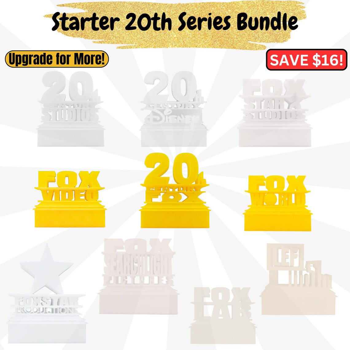 Ultimate 20th Century Fox Series Logo Bundle 3D Printed Custom Movie ...