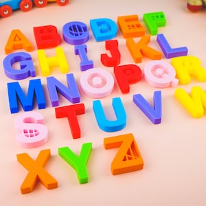 TVOKIDS Uppercase Alphabet 3D Printed Letters Logo 3D Printing Custom ...