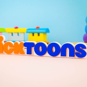 Nick Toons Logo Stand 3D Printed Kids Toy Gift Pretend Play Nickelodeon ...