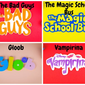 The Bad Guys Logo, the Magic School Bus, Gloob, Vampirina, 3D Printed ...