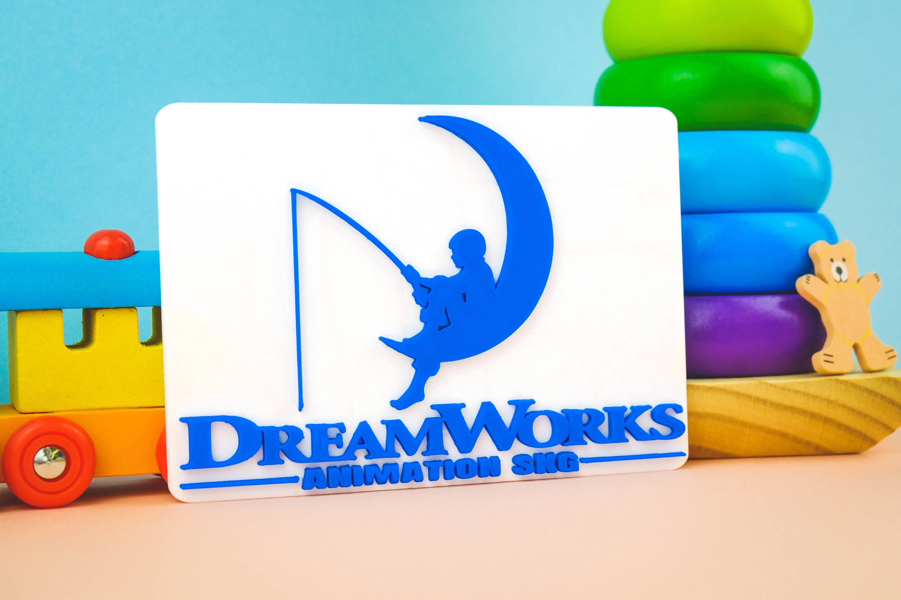 Dreamworks Logo 3D Printed Pretend Play Kids Toy 3D Printing - Etsy ...