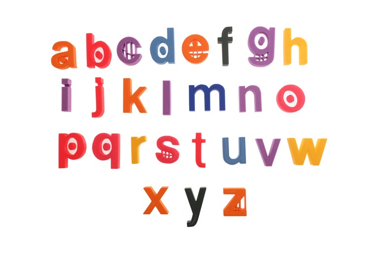 TVOKIDS Lowercase Alphabet 3D Printed Letters Logo 3D Printing - Etsy
