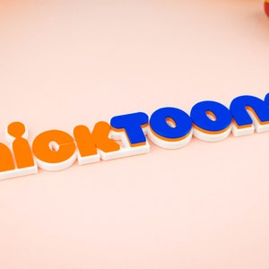 Nick Toons Logo Stand 3D Printed Kids Toy Gift Pretend Play Nickelodeon ...