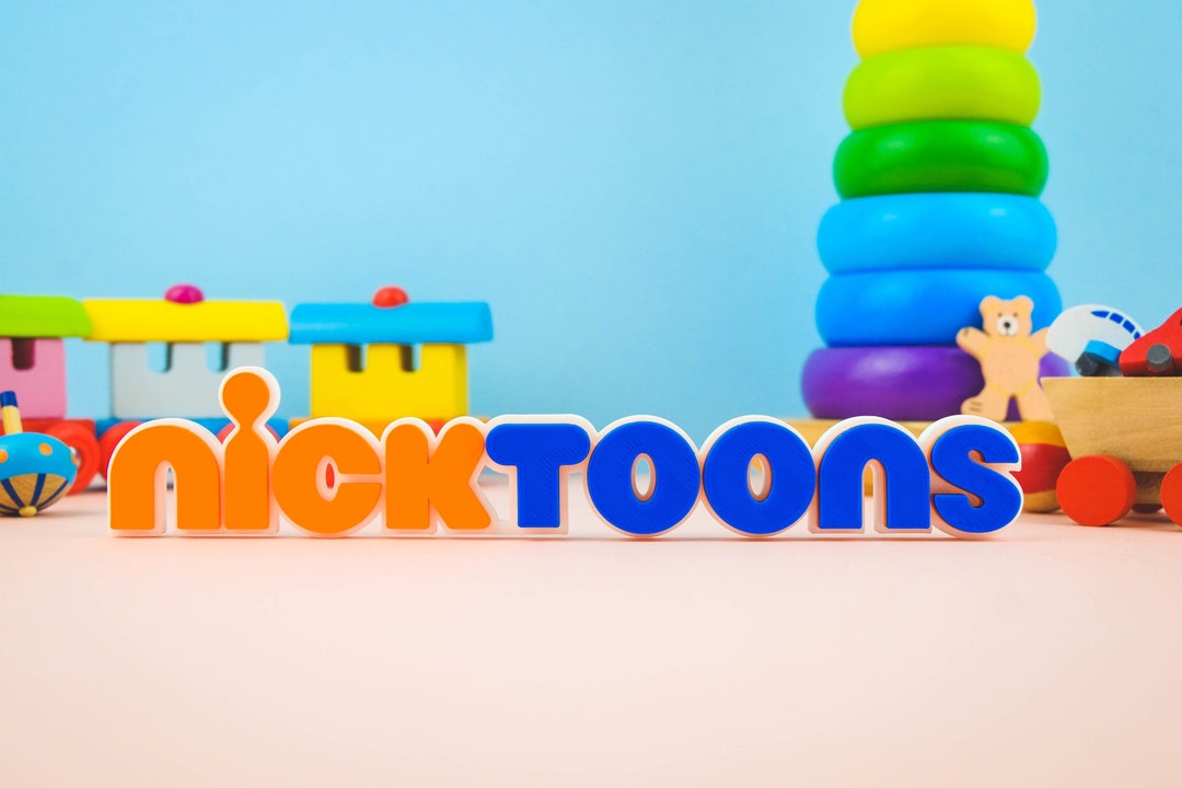 Nick Toons Logo Stand 3D Printed Kids Toy Gift Pretend Play Nickelodeon ...