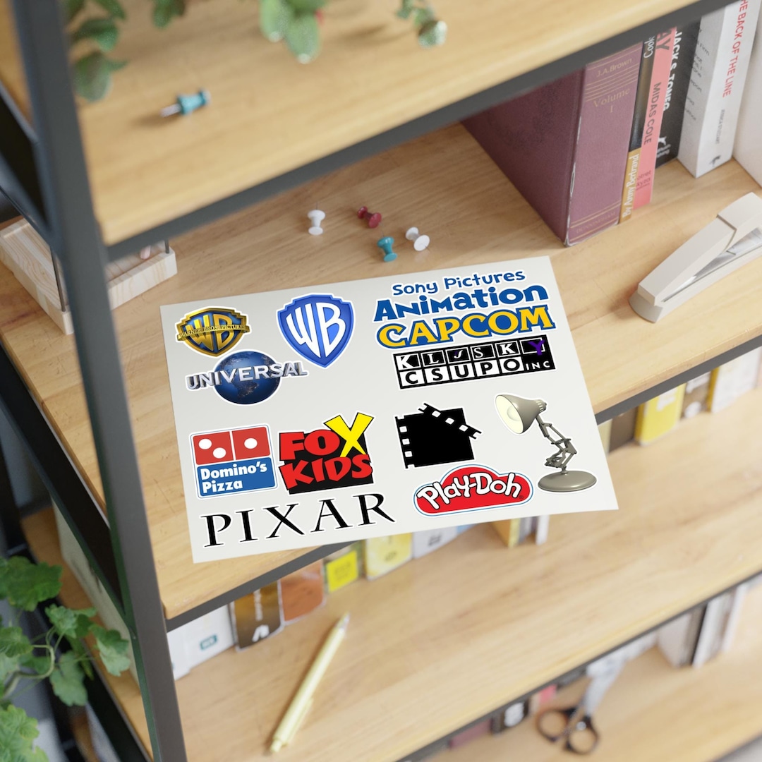 12 Movie Logos Stickers, Sticker Sheet, Vinyl Stickers, Warner Bros WB ...