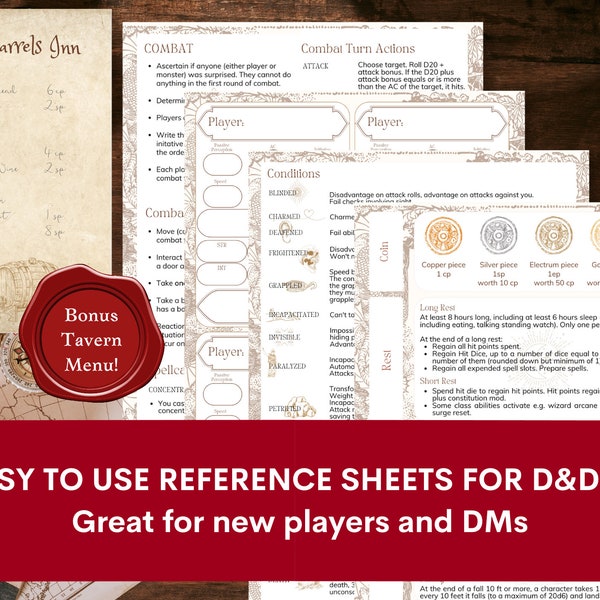 Dm Reference Sheet - Etsy