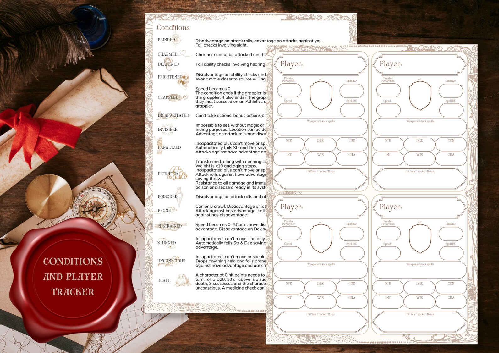 Dnd New Players Cheat Sheet : GM Quick Reference Guide PDF for Dungeons ...