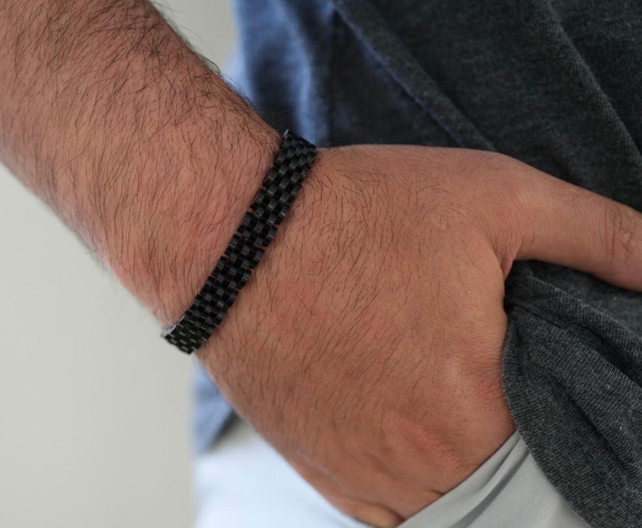 Men's Two Tone Watch Bracelet . Gold, Silver Men's Watch Bracelets ...