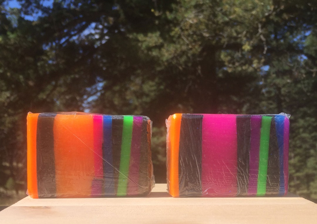 Pair of Cyberpunk Inspired Handmade Soaps Neon Colors Soap - Etsy